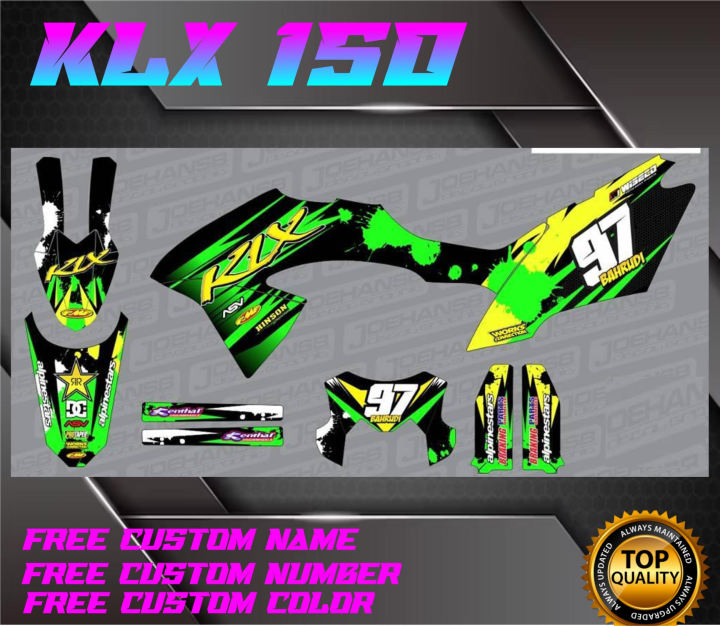 Kawasaki KLX 150 decals stickers, laminated | Lazada PH