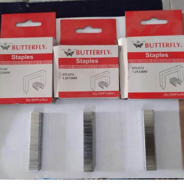 BUTTERFLY Gun Tacker Staples 8/10/12 MM | Lazada PH