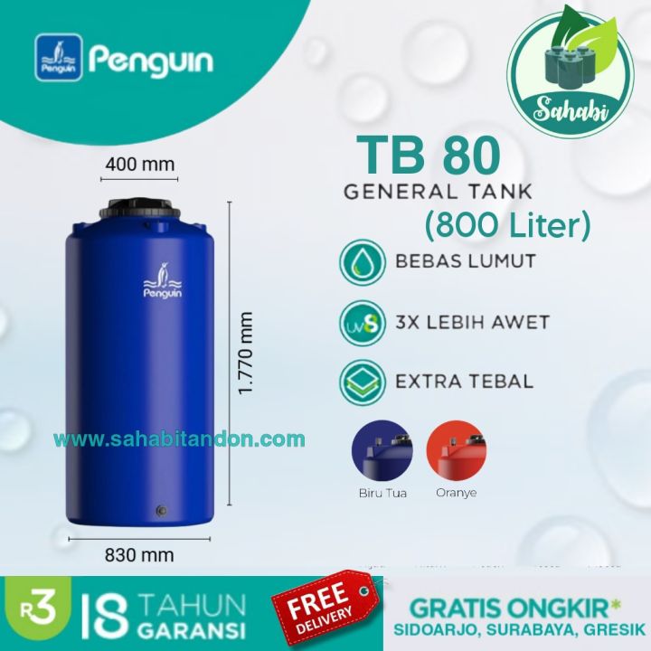 Tandon Air / Tangki Air / Toren Air PENGUIN/PINGUIN Rotamould 3 Ukuran ...