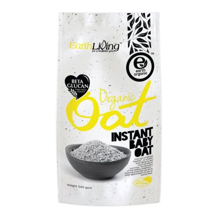 EARTH LIVING INSTANT BABY OAT/REGULAR OAT/BIG RYE OAT 500G EXP: 4/2026 ...