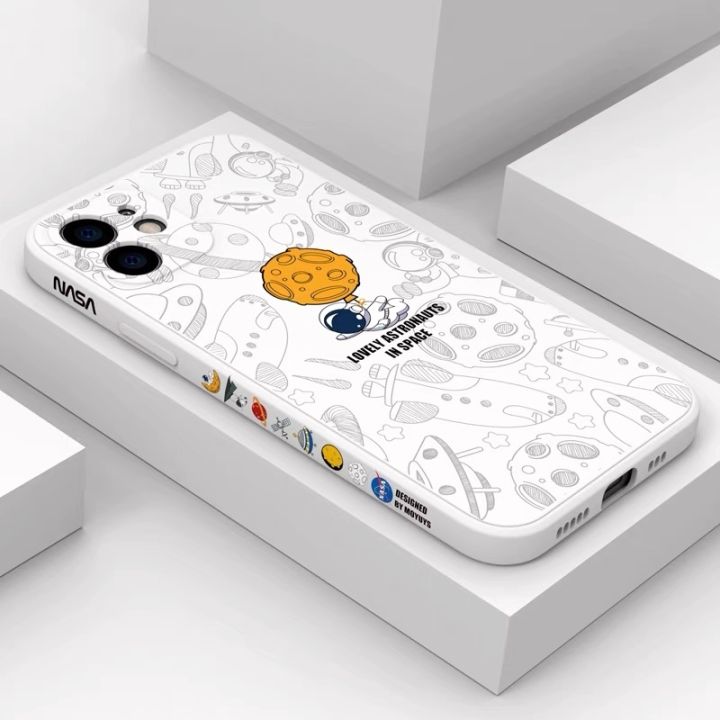 Crashstar เคสซิลิโคนนิ่มลายนักบินอวกาศน่ารักสำหรับ Iphone 15 14 13 12 11 Pro Max Mini Xs Xr X 8