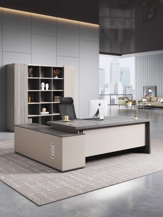 President Boss Desk Minimalist Modern Manager Executive Desk Light ...