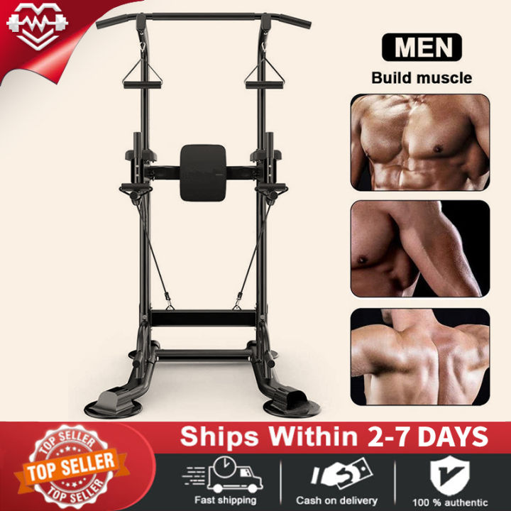 【COD】Multifunctional Fitness Pull Up Station Tower Power Dip Gym Home ...