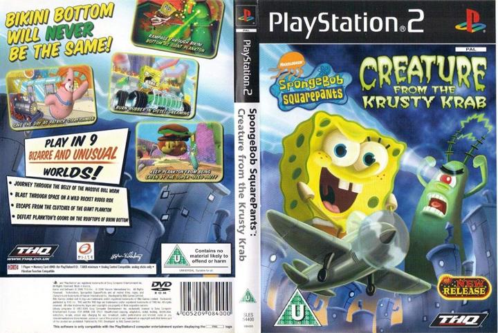 PS2 DVD Games Nickelodeon SpongeBob SquarePants - Creature from the ...