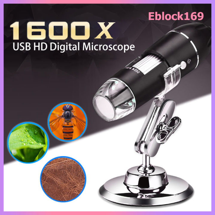 กล้องจุลทรรศน์ดิจิตอลอิเล็กทรอนิกส์ 1600X HD USB | Lazada.co.th