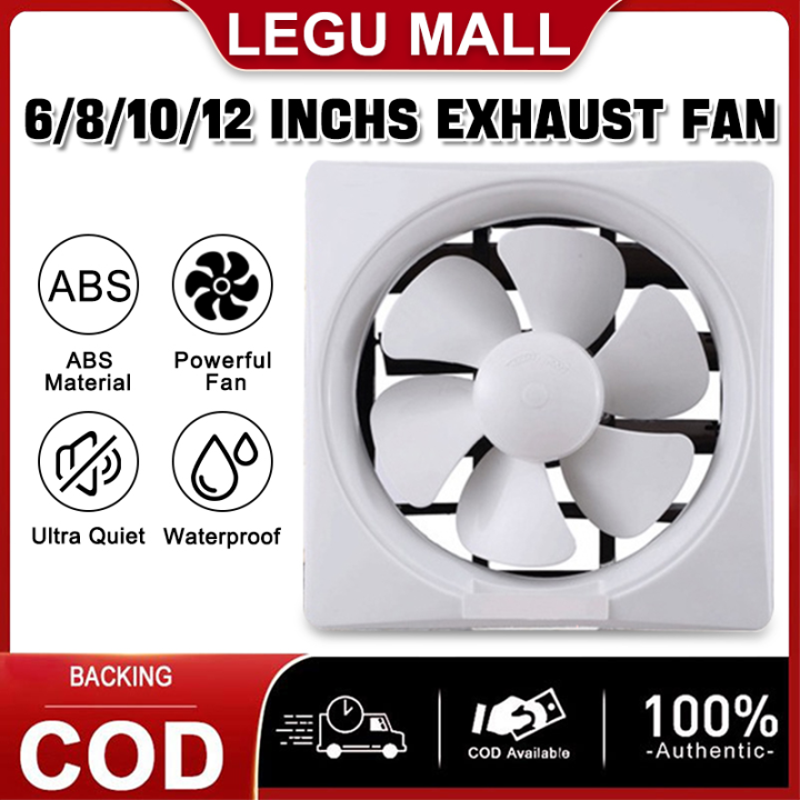 Wall Mounted Exhaust Fan 6/8/10/12 Inches 6 Blades Energy Saving Low ...