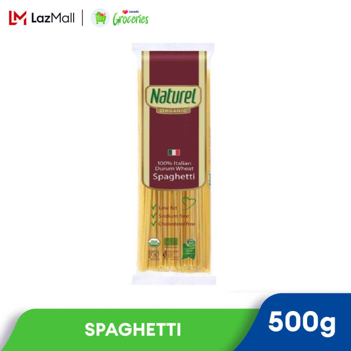 Naturel Organic Pasta Spaghetti 500G - 100% Italian Drum Wheat Sodium ...