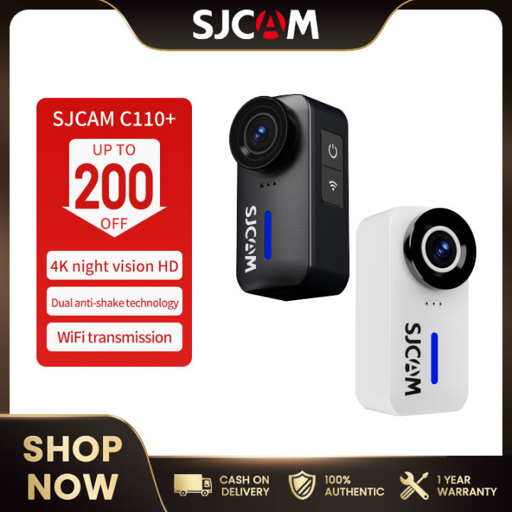 SJCAM C110 Plus Action Camera 4K Motorcycle Riding Recorder Vlog Night ...