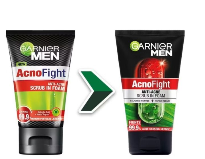 Garnier Man Acno Fight Anti Acne Scrub In Foam 100ml | Lazada Indonesia