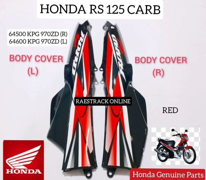 HONDA RS 125 CARB BODY COVER PAIR SET RED | Lazada PH