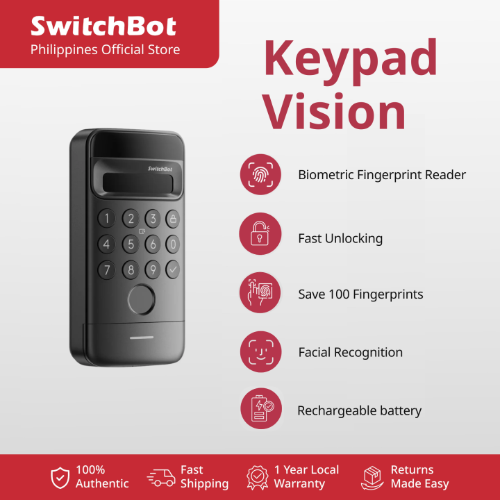 SwitchBot Keypad Vision - Face Recognition Smart Keypad | Fingerprint ...
