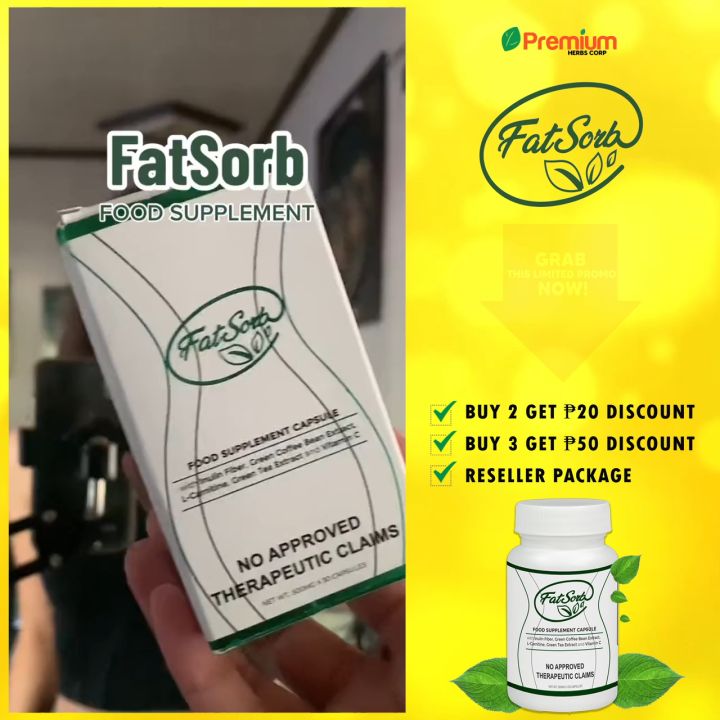 PHC01-B Fatsorb (30 Capsules): Slimming Fat Burner & Absorber Lose ...