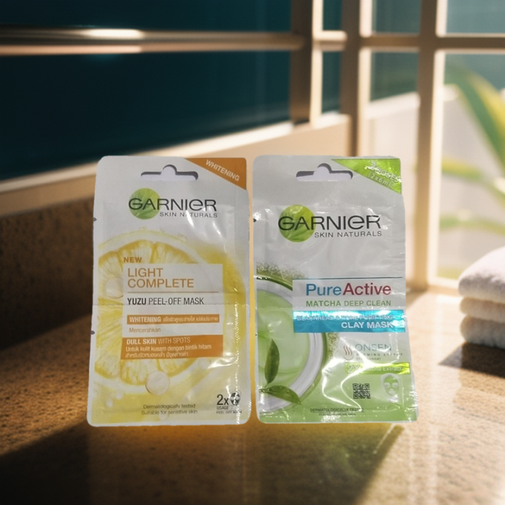 Garnier Skin Naturals Light Complete & Pure Active Mask | Lazada Indonesia
