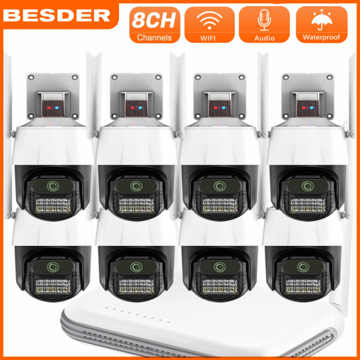BESDER 8CH Mini NVR 8MP IP Camera WiFi Camera CCTV PTZ Security Camera ...