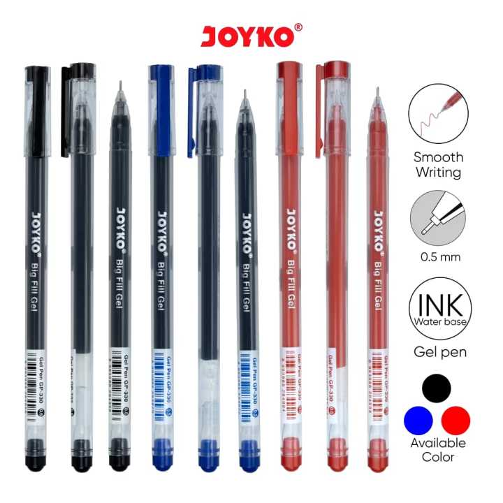 PULPEN JOYKO GP-330 BIG FILL GEL 0.5 MM / PEN GEL PULPEN PENA JOYKO 0.5 ...