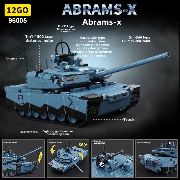 12GO Fourth Generation Tank Abrams X Black Panther KF15 Children's ...