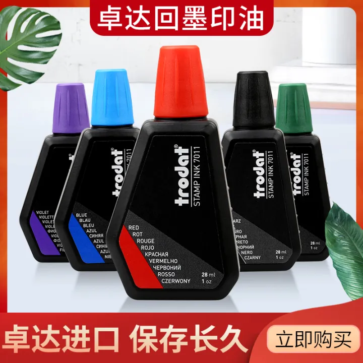 Zhuoda Quick Dry Water Based Accounting Stamp Ink 7011 Replacement ...