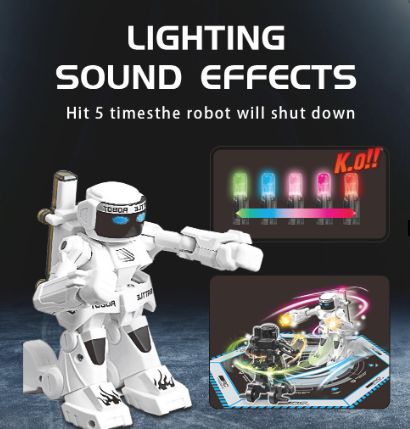 RC Battle Robot 2.4G Humanoid Fighting RC Robot w/ Two Control ...