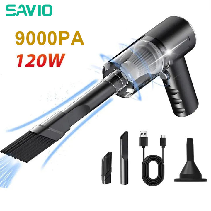 SAVIO Wireless Vacuum Cleaner, 9000Pa Electric Air Duster for Home and ...