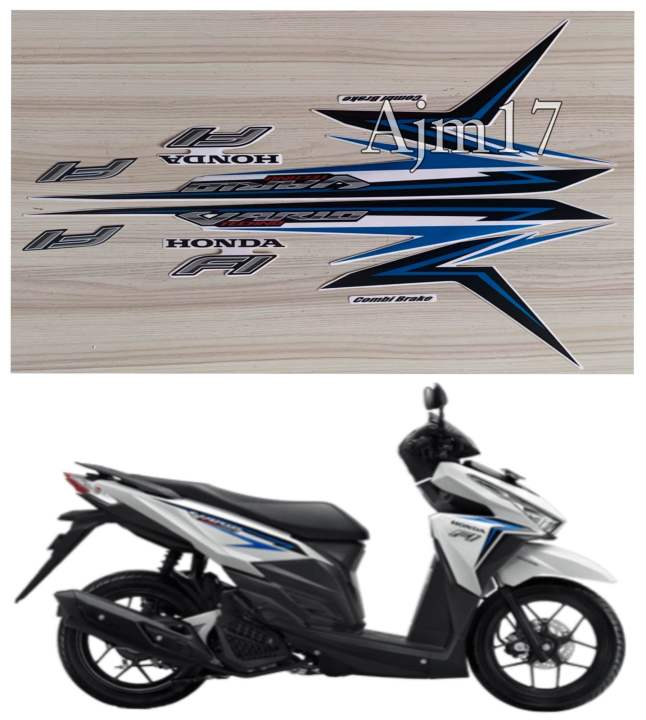 STIKER STRIPING VARIO TECHNO 2016 PUTIH LIS BIRU | Lazada Indonesia