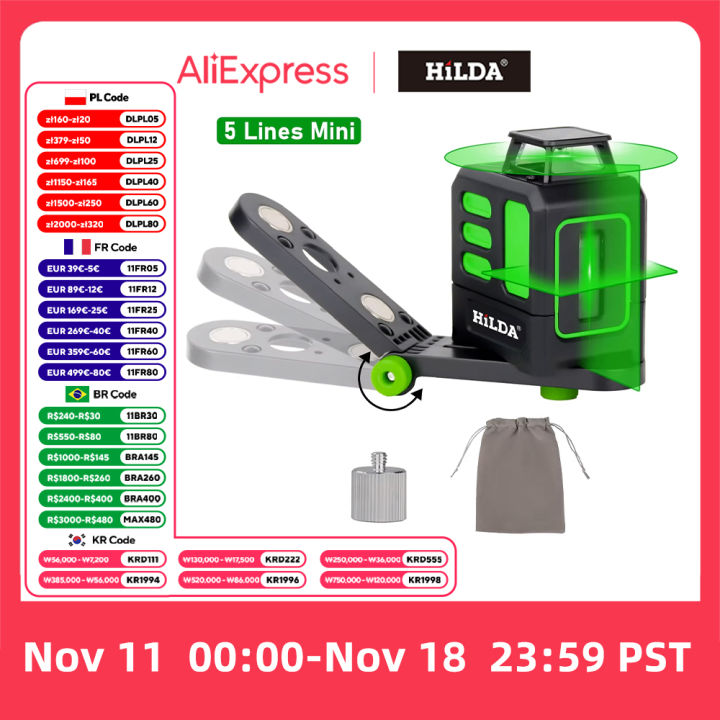 HILDA 2/5 Lines 360 Automatic Leveling Level Construction Tool ...