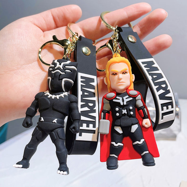 Marvel Avengers Keychain Superhero Iron Man Spiderman Captain America ...