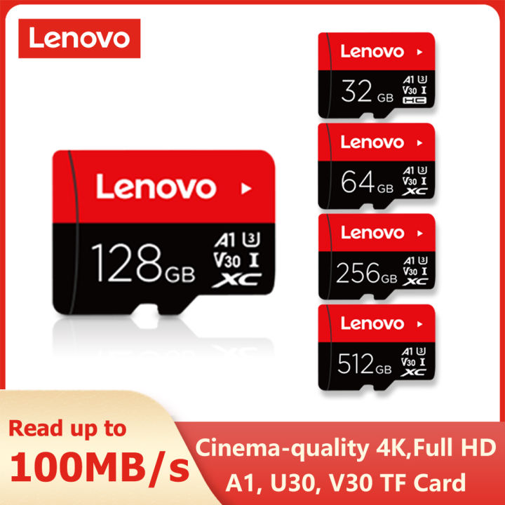 Lenovo Memory Card 512GB 256GB 128GB 64GB 32GB U3 V30 4K Full HD Micro ...
