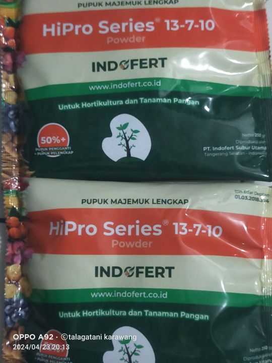 PUPUK HiPro series 13-7-10 berat 250gr powder solusi untuk pemupukan ...