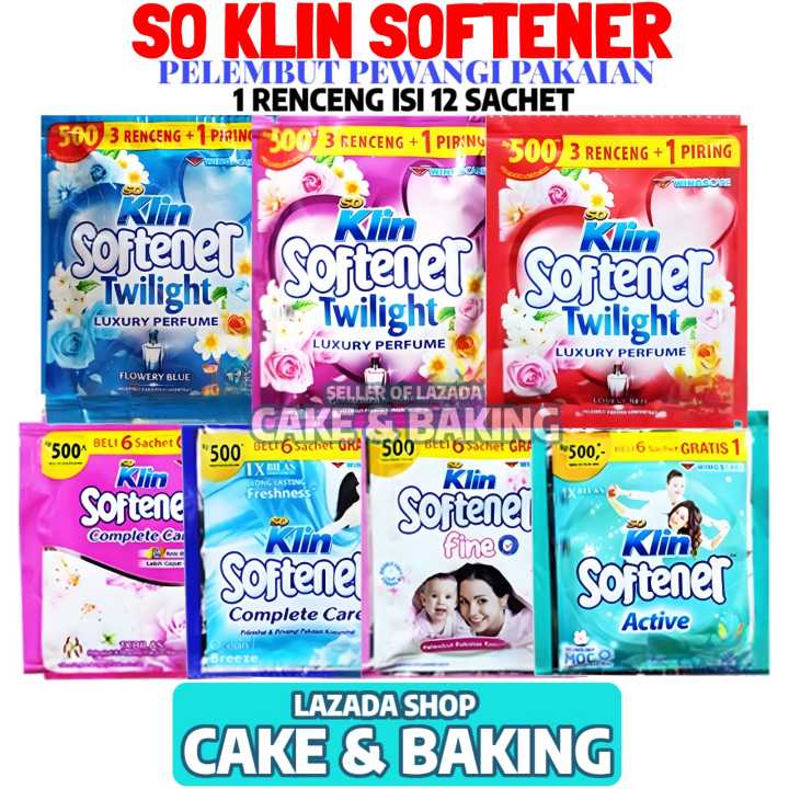 So Klin Softener 13ML Pelembut Pewangi Pakaian Bilas 1 Renceng Isi 12 ...