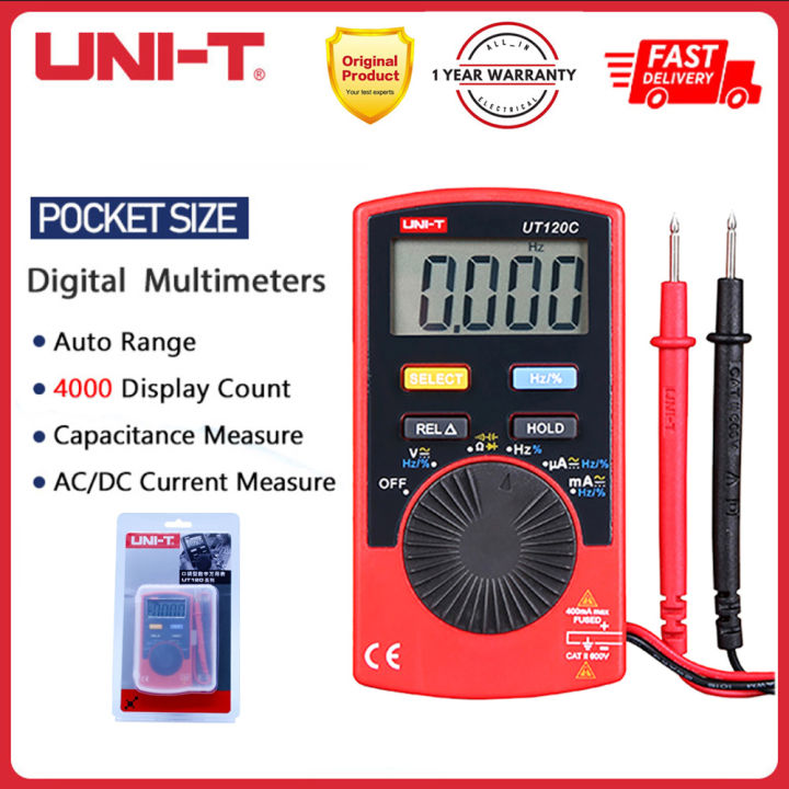 【Ready Stock】UNI-T UT120C Pocket Size Stype Digital Multimeter Auto ...