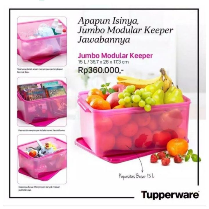 jumbo modular keeper tupperware / kotak penyimpanan jumbo tupperware ...