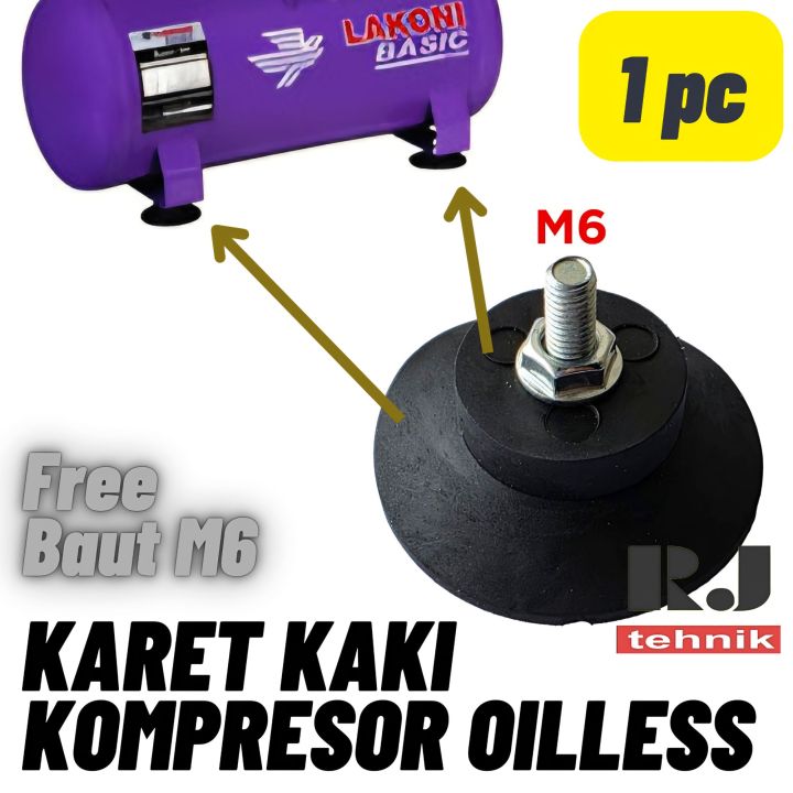 Karet kaki Mesin Kompresor Listrik Portable Oilless Tanpa Oli Rubber ...