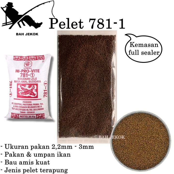 Pelet 781-1 Pakan Ikan Lele Mas Nila Gabus dll di kolam & Akuarium ...