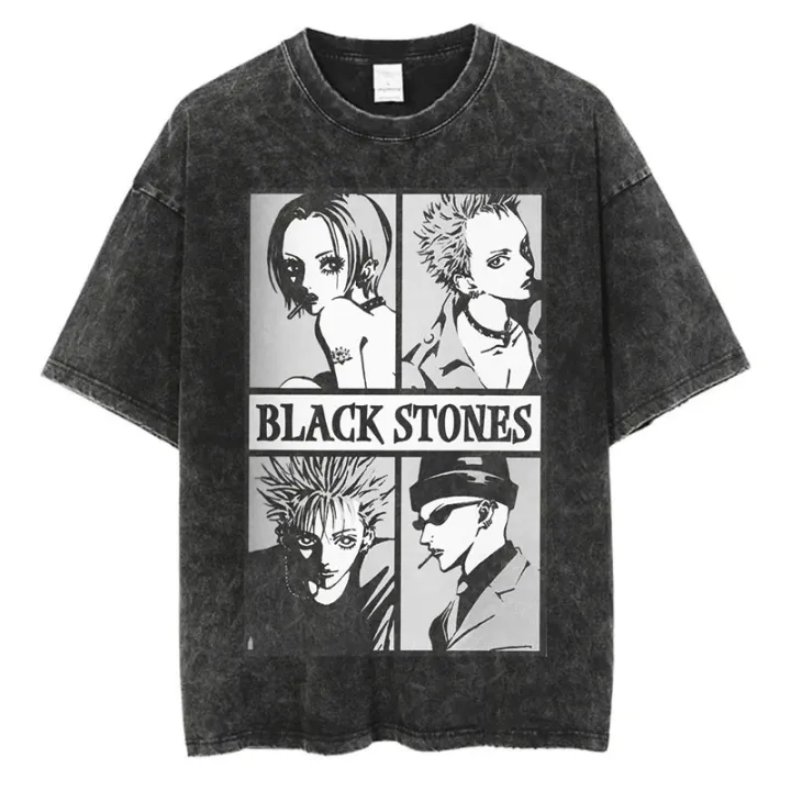 Japanese Anime Nana Osaki Print Vintage Washed Tshirt Harajuku ...