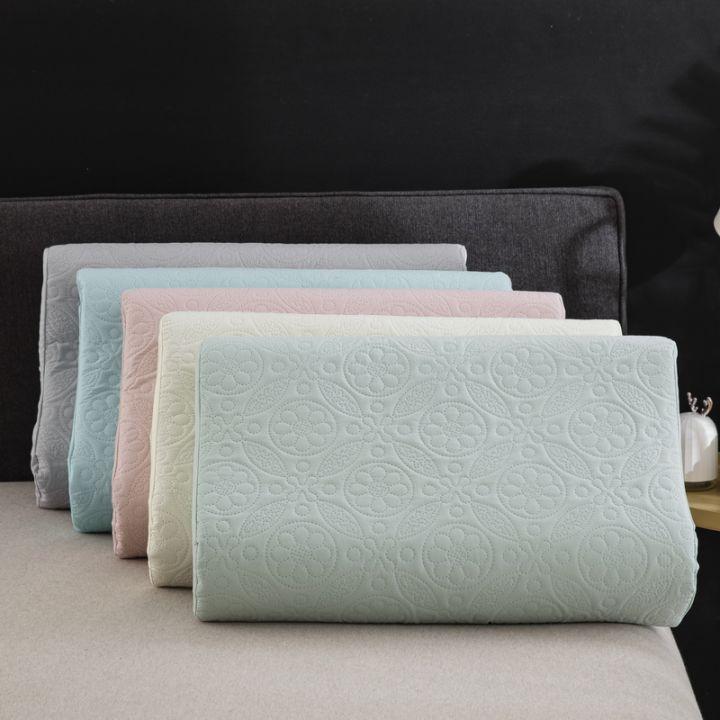 Dansunreve 1pc Waterproof Latex Pillowcase Plain Jacquard Design ...