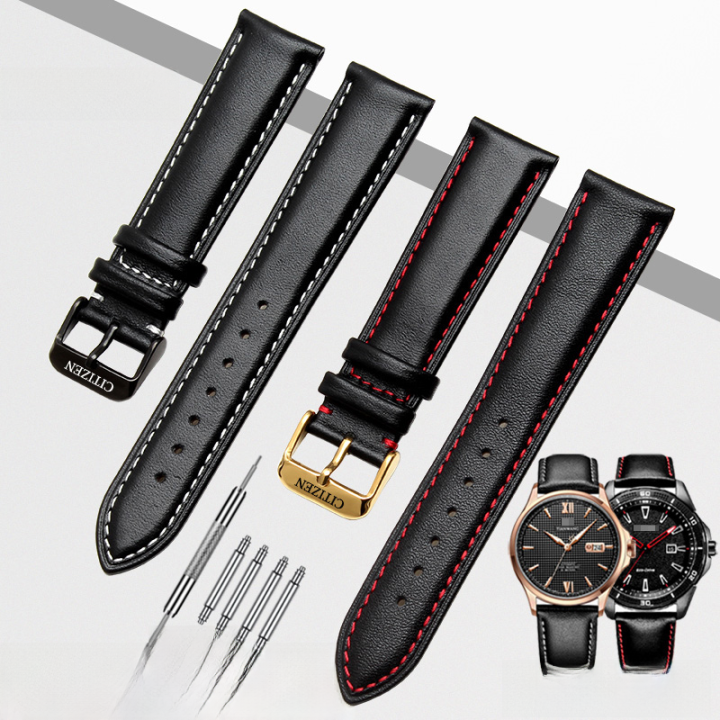 Citizen สายนาฬิกาหนังแท้ Orange Sky Hawk Original Men Women Pin Buckle ...