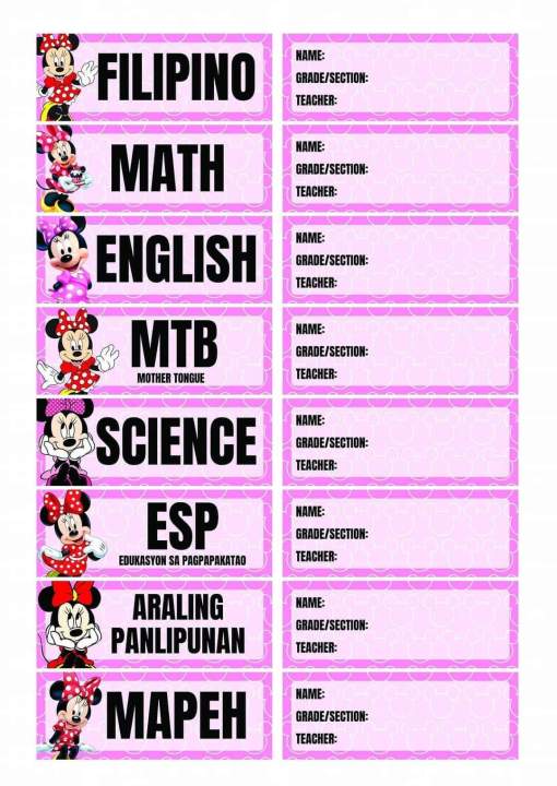 MATATAG SUBJECT LABEL STICKERS • ALREADY CUT 16 PCS STICKER PAPER ...