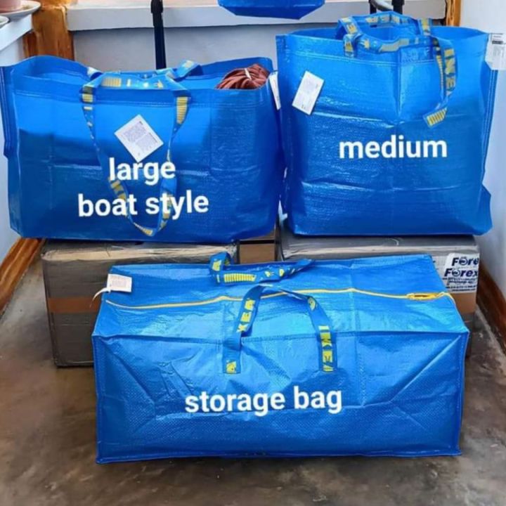 Ikea frakta & brattby blue reuseable sako bag strobg and durable ...