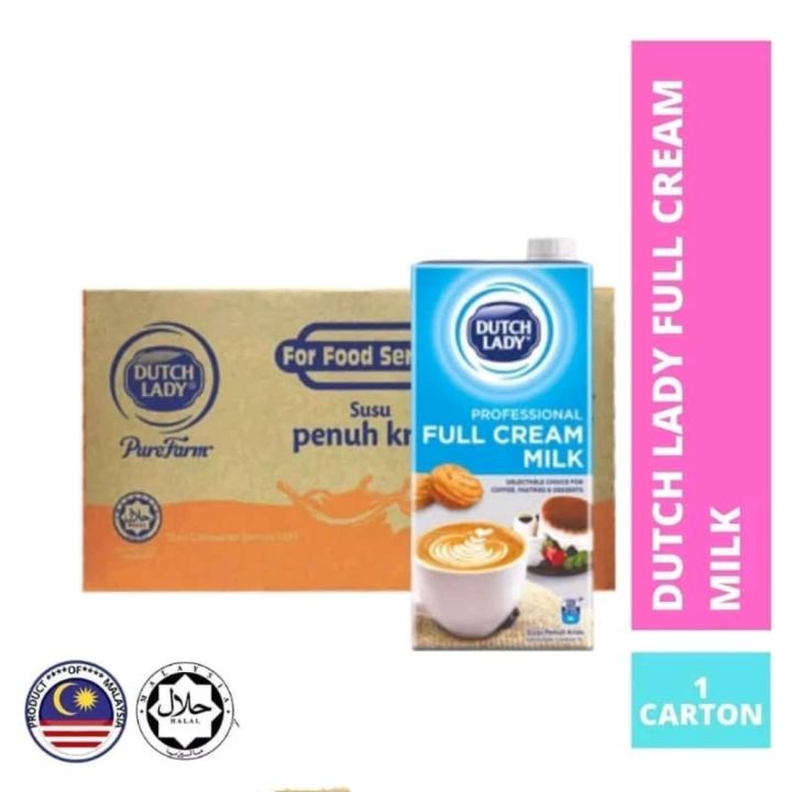 Dutch Lady UHT Full Cream Milk 1L X 12 Pkt / 1 Carton | Lazada