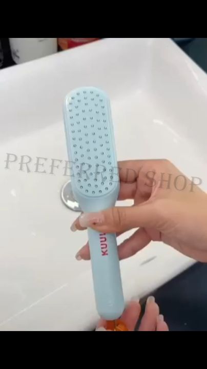 Preferred shop Magic Retractable Comb Self Cleaning Hair Brush Massage ...