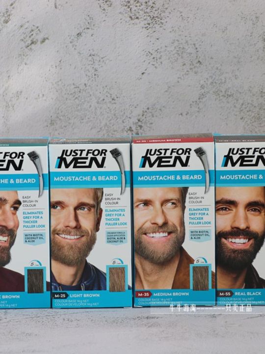 Just for Men Pure Black Light Brown Deep Brown Beard Dye Ammonia Free ...