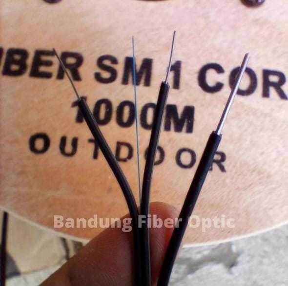 Kabel FO 1000 Meter FTTH Dropcore 1 Core 3 Seling Kawat Singlemode ...