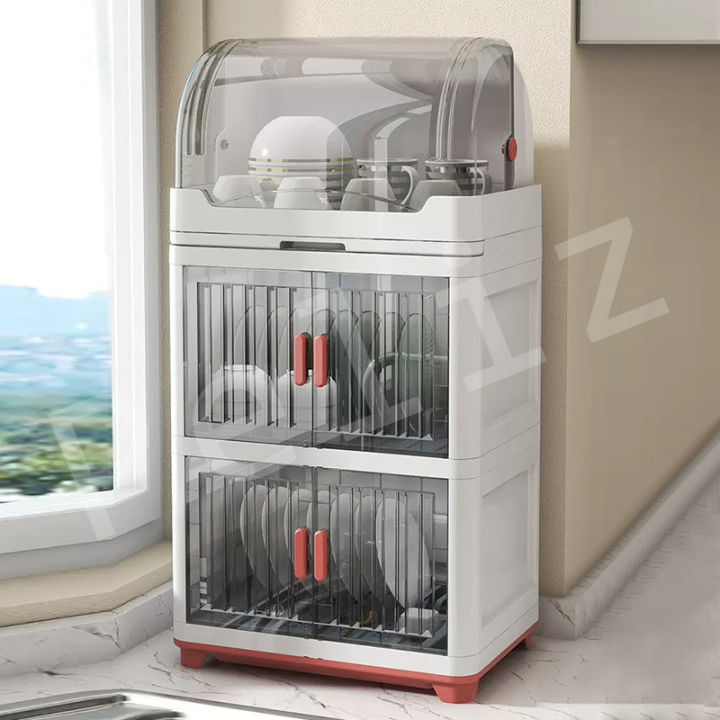 Kitchen Cabinet Dish Drain Rack Organizer 1/2/3/4 Layers Household ...