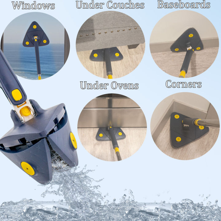 Stylish Automatic Water Squeezing Mop 360-Degree Rotating Adjustable ...