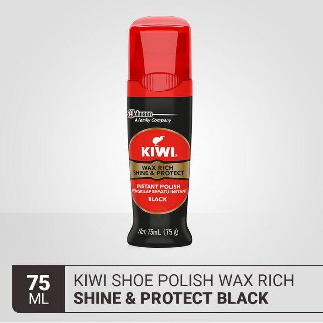 kiwi semir/pengkilap sepatu instan black 75ml | Lazada Indonesia