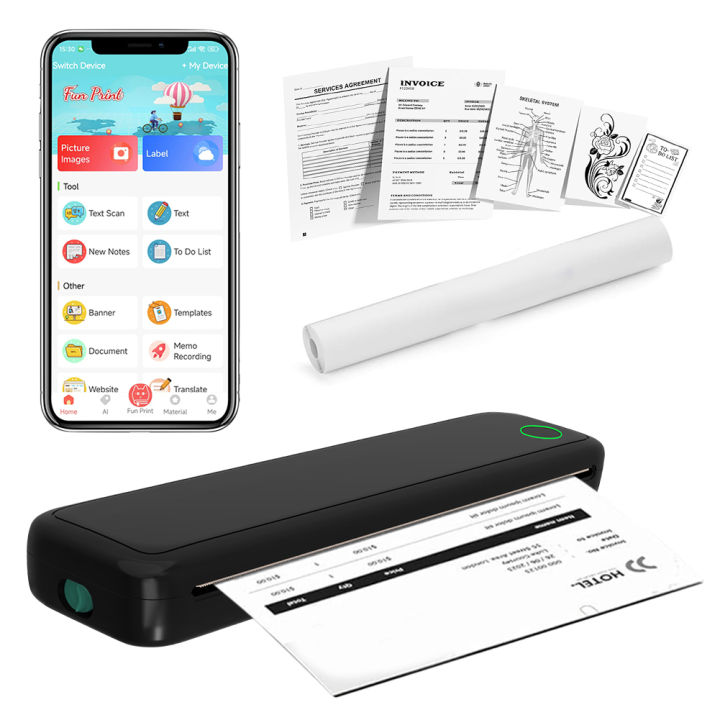New Portable Mini A4 Printer No Ink Printing A4 Thermal Printer for ...
