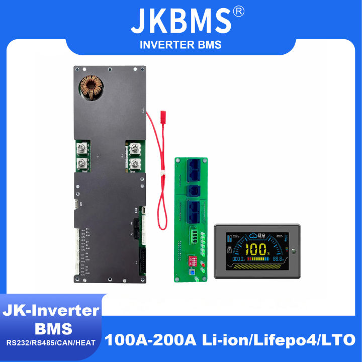 JKBMS Inverter Smart BMS 8S 16S 24V 48V 8S-16S 100A 150A 200A Family Energy Storage Lifepo4/Li ...