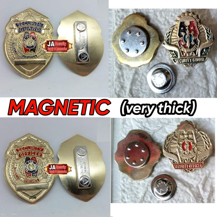 magnetic security collar pin/badge very thick solid | Lazada PH