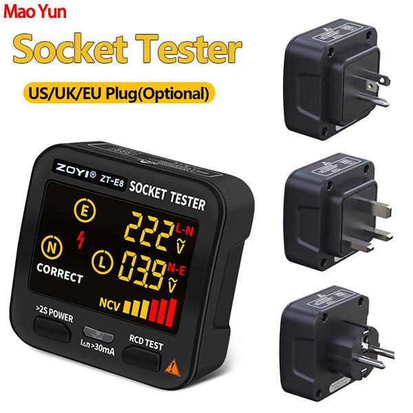 Digital Smart Socket Tester LCD Outlet checker NCV Live Test Voltage ...