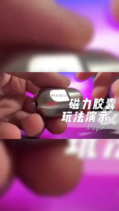 Stainless Steel Egg Pusher EDC Magnetic Capsule Magnetic tation Fidget ...